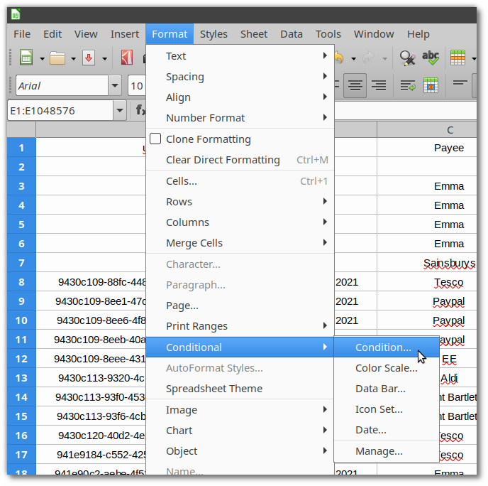 LibreOffice Calc Conditional Formatting Programster s Blog