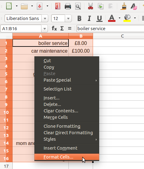 LibreCalc Add Padding To Cells Programster s Blog