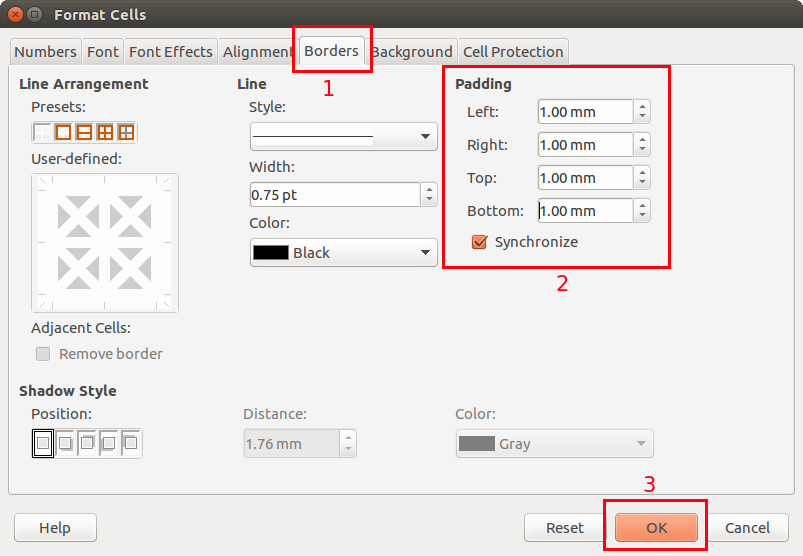 LibreCalc Add Padding To Cells Programster s Blog